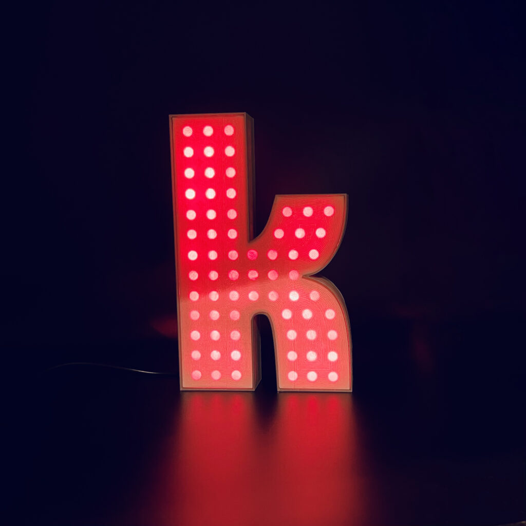 K Light Basic - K Desk LED Light - Inspired by The Killers – Snippy Cow