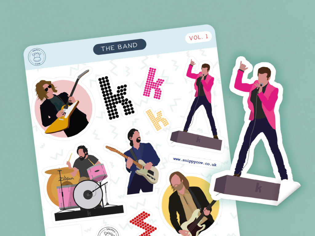 The Killers - Volume 1 - The Band - Sticker Sheet – Snippy Cow